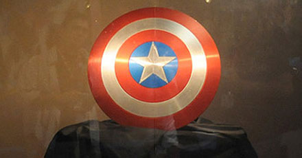 Props at Marvel Booth from ComicCon | The Movie Blog