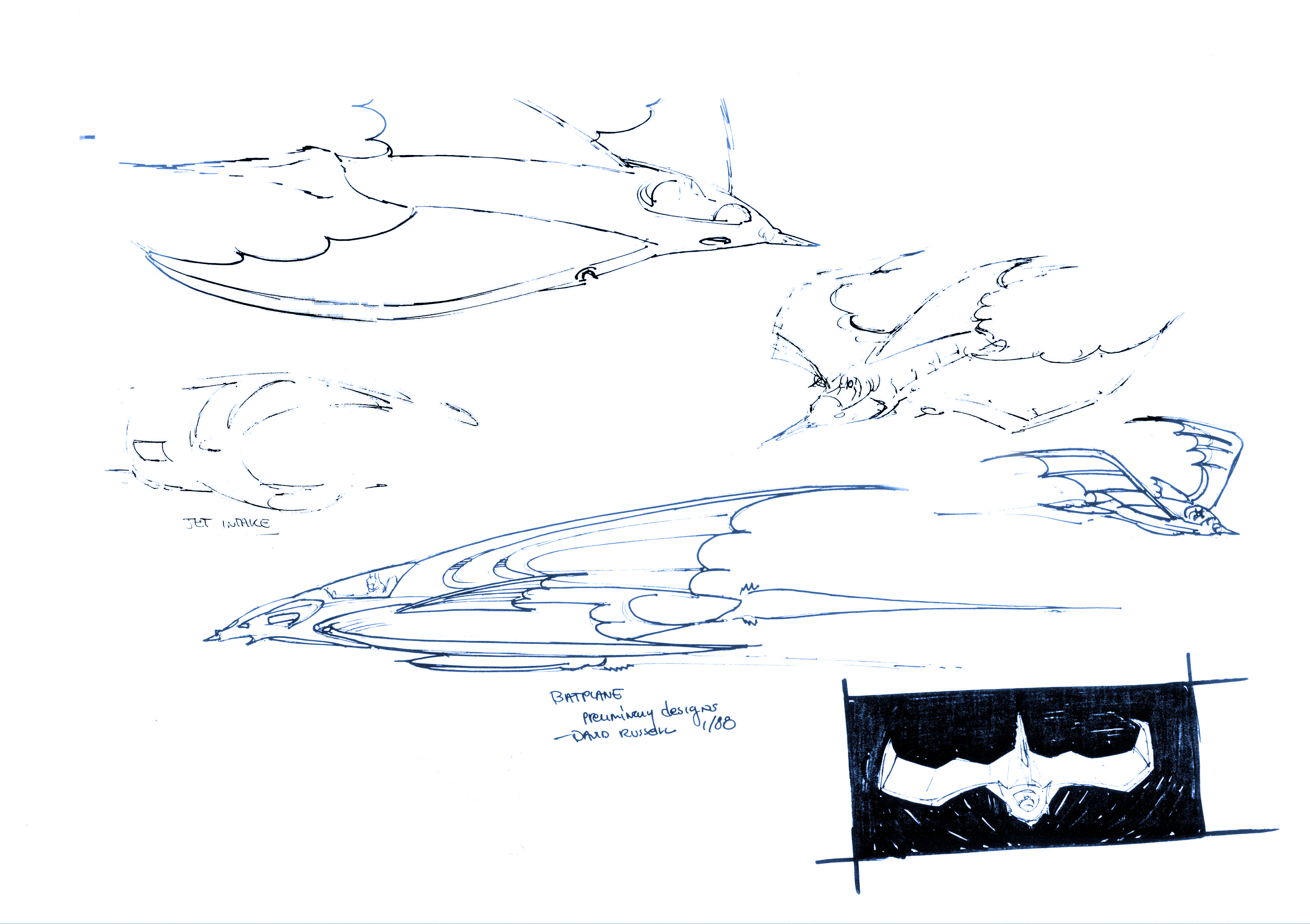 Batplane !989 concept sketches 1 | The Movie Blog