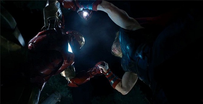 Clip: Thor vs Iron Man in "The Avengers"