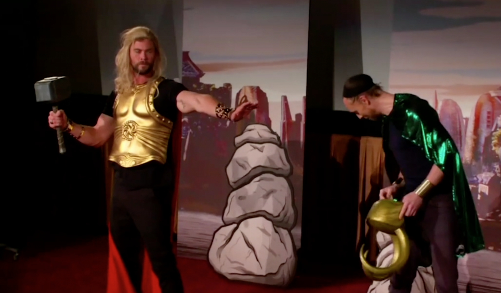 The entire cast of Thor live performing Thor Ragnarok