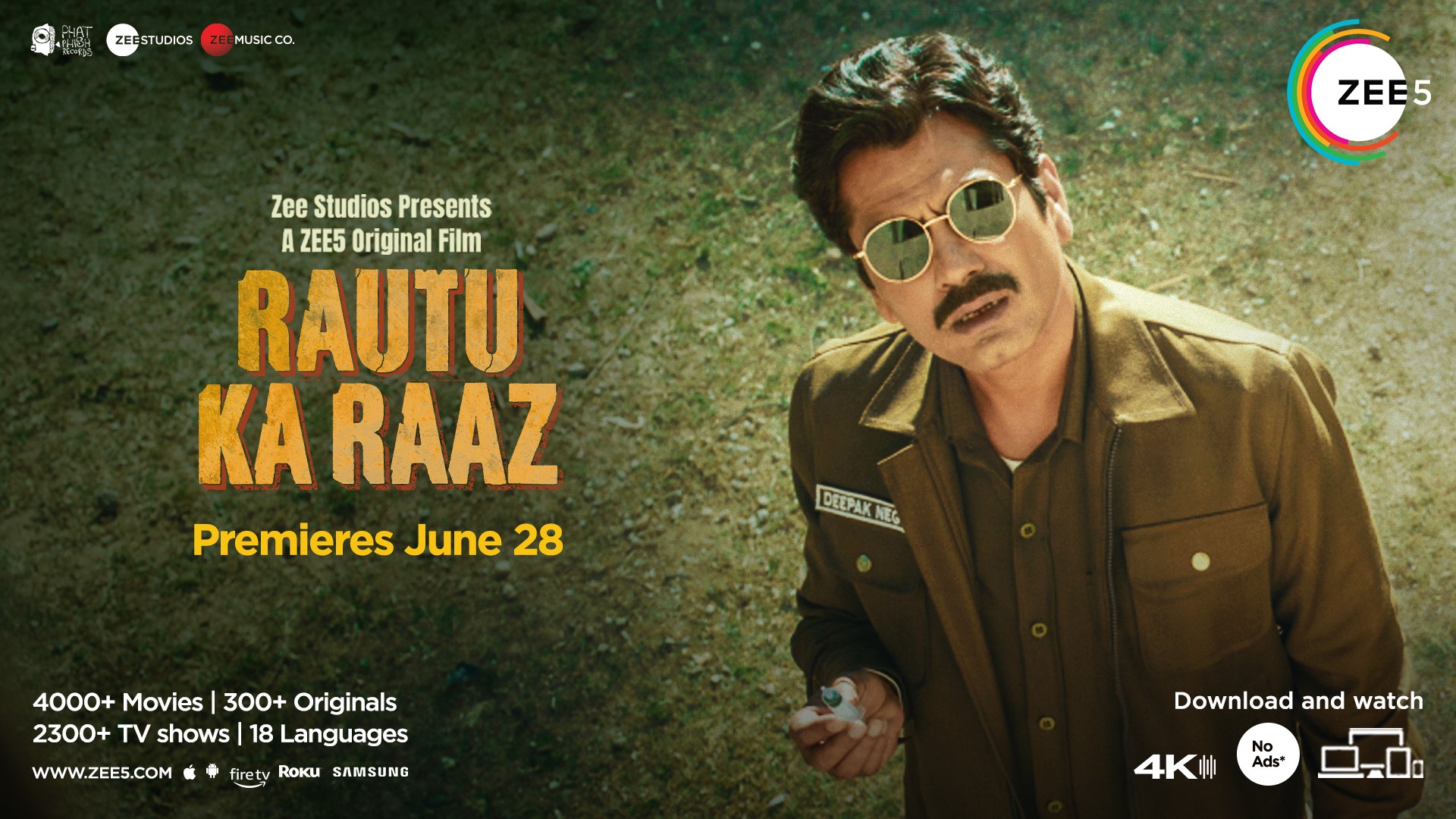 Nawazuddin Siddiqui Cracks a Case in "Rautu Ka Raaz" on ZEE5 Global