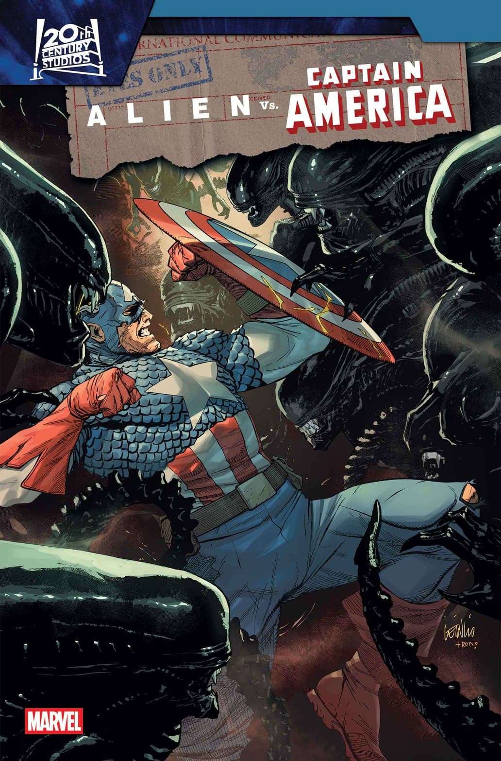 Captain America Takes on the Xenomorphs in Alien vs. Captain America