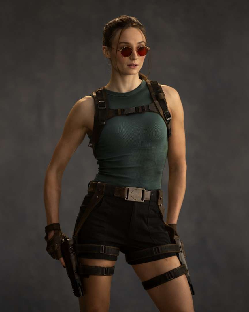 Sophie Turner Shows a Rugged Lara Croft in New Tomb Raider Set Photos