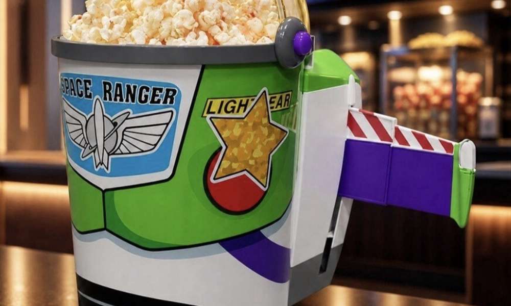 Toy Story 5 Buzz Lightyear Popcorn Bucket Features Retractable Wings